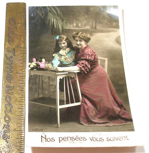 1900s French Postcard Lady Reading Rppc Real Photo Postcard Etsy