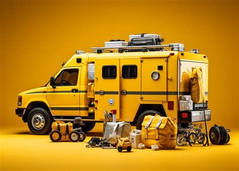 Premium Photo Yellow Isolated Emergency Medical Services Illustration