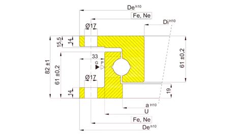 Gearless Light Series Flange Type Slewing Bearing FH