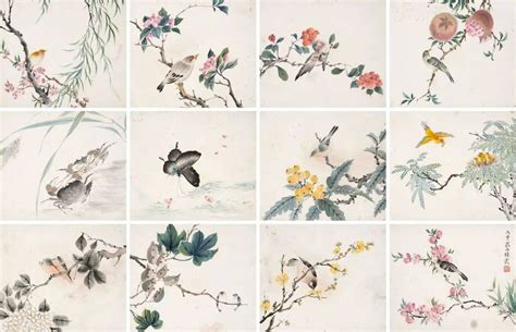 【艺术世界】周炼霞花鸟册十二开，真美！螺川中国书画院上海