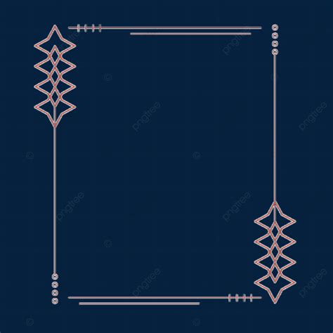 Red Broken Line Star Rectangle Border Red Border Line Rectangular Border PNG And Vector With