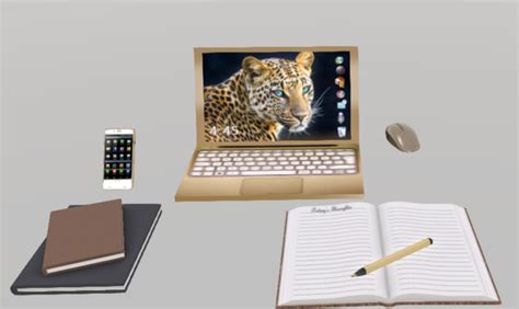 Second Life Marketplace Gold Laptop Computer Mouse Cell Notebook