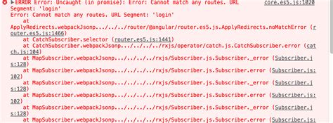 Typescript Error Uncaught In Promise Error Cannot Match Any Routes Angular 2 Stack Overflow