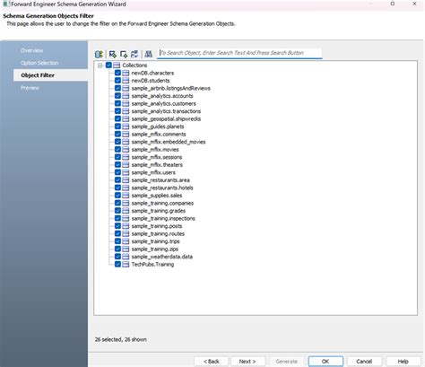 Forward Engineeringschema Generation