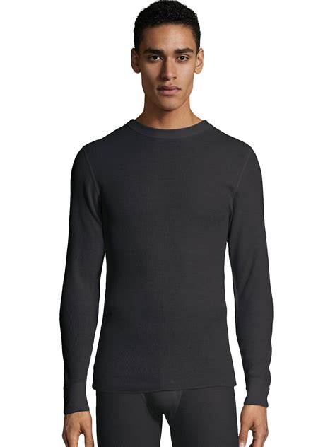 Hanes Mens Waffle Knit Thermal Crewneck