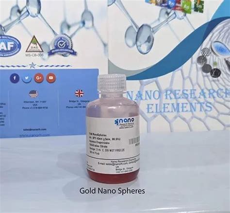Grade Standard Technical Grade Gold Nanopowder Water Dispersion At