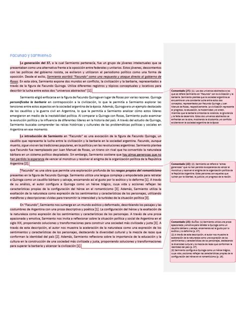 Facundo Y Sarmiento Pdf Romanticismo