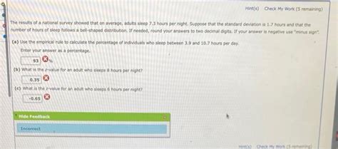 Solved The Results Of A National Survey Showed That On