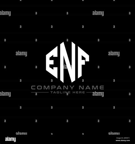 Enf Letter Logo Design With Polygon Shape Enf Polygon And Cube Shape