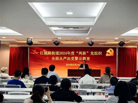 江浦路街道开展“两新”党组织全面从严治党警示教育要求党纪活动
