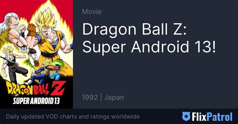 Dragon Ball Z Super Android 13 Streaming • Flixpatrol