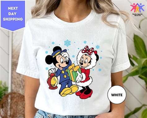 Mickey Mouse And Minnie Mouse Christmas Shirt Disneyworld Etsy
