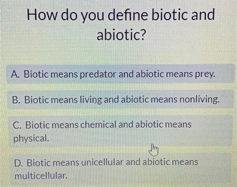 Define Abiotic