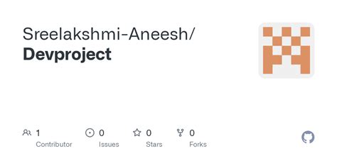Github Sreelakshmi Aneeshdevproject