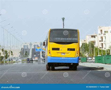 Cairo Egypt September 23 2022 A Public Transport Egyptian Bus On A
