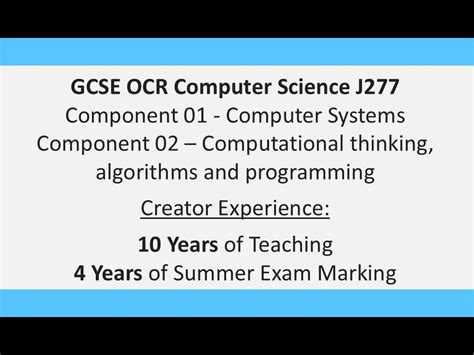 Gcse Ocr Computer Science J27701 And J27702 Revision Question Grids Teaching Resources