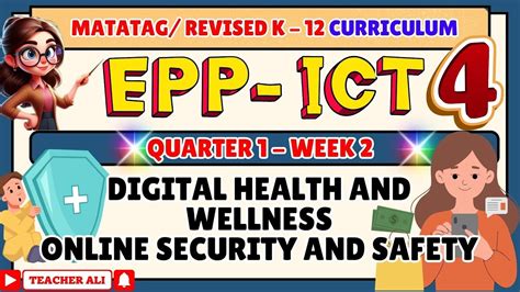 Grade 4 Epp Ict Quarter 1 Week 2 Revised K 12 Matatag Digital Health