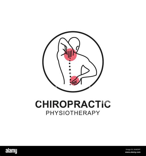 A Vector Illustration Of A Chiropractic Physiotherapy Logo Isolated On