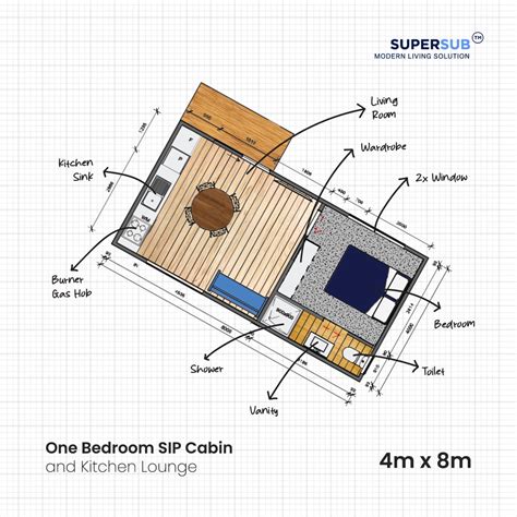 1 Bedroom Sip Cabin Portable Cabins Supersub