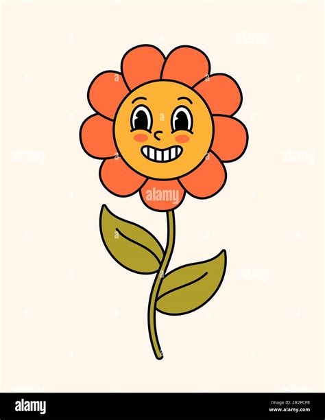 Retro Hippie Flower Concept Stock Vector Image And Art Alamy