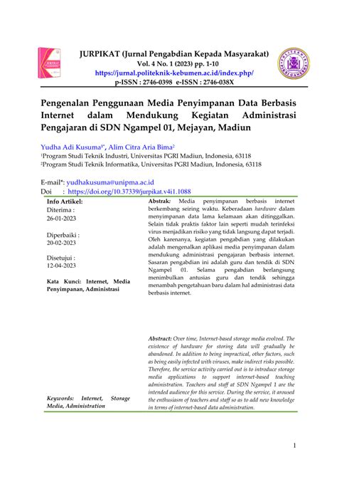 Pdf Pengenalan Penggunaan Media Penyimpanan Data Berbasis Internet