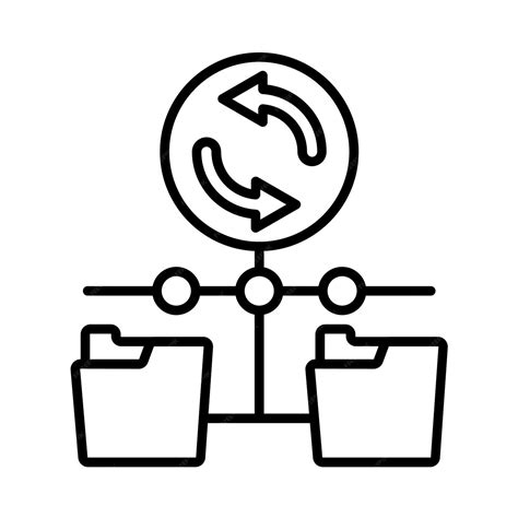 Premium Vector Data Refresh Line Illustration