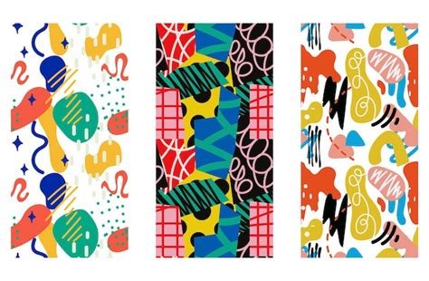 Premium Vector Abstract Pattern Collage Background Graphic Design Vector