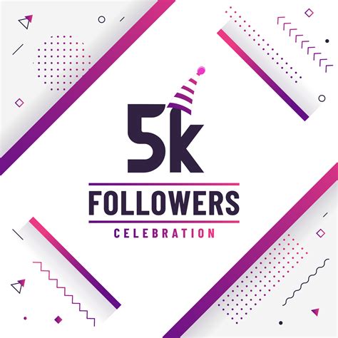 Thank You 5k Followers 5000 Followers Celebration Modern Colorful