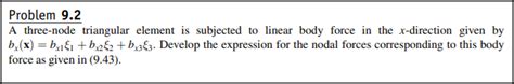 Solved Problem 92a Three Node Triangular Element Is