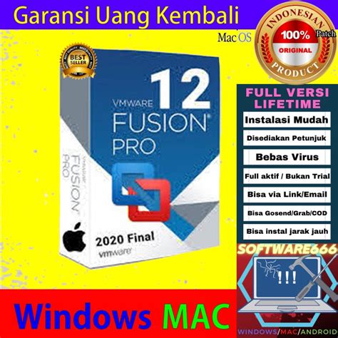 Jual Software Menjalankan Win Linux Di Mac Vmware Fusion Pro 12 Mac