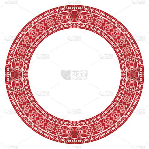 传统斯拉夫圆形刺绣
