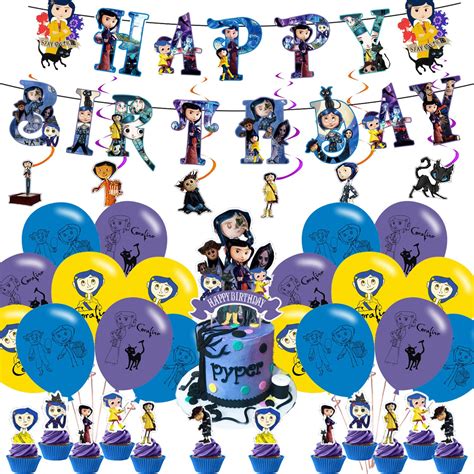 Yacanna Coraline Birthday Party Supplies Coraline Theme Birthday Party
