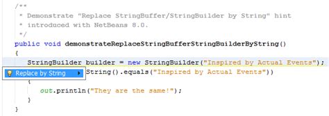 Inspired By Actual Events Netbeans 80s Five New Performance Hints