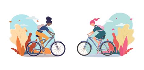 Ride A Bike Clipart Vector Girl Riding A Bike Girl Schoolgirl Cycling Png Image For Free