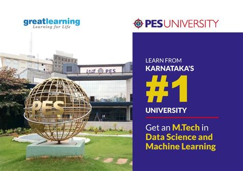 Pes University And Great Learning Offer Mtech In Data Science And Ml