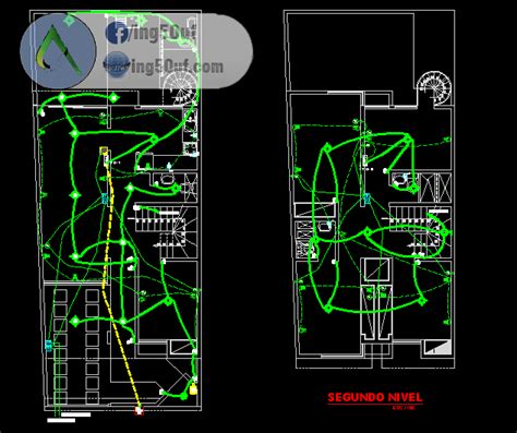 مجموعة مخططات كهرباء منازل و منشات اوتوكاد Dwg