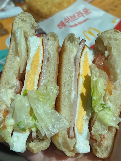 맥도날드 맥모닝 베이컨 토마토 에그머핀 세트로 먹어봤습니다 네이버 블로그