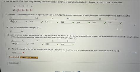 solved b refer to part a and calculate p xˉ≤2 5 c