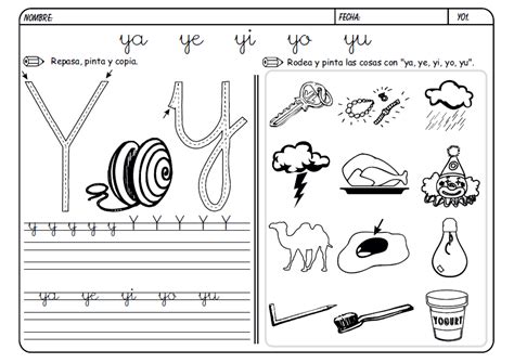 Lecto escritura método Boo letra Y Material de Aprendizaje