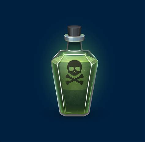 Witchcraft Glass Bottle With Danger Poison Potion 23840358 Vector Art