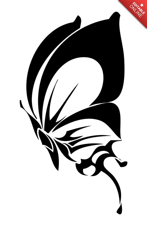 Tribal Butterfly Tattoo Design Free Design Template