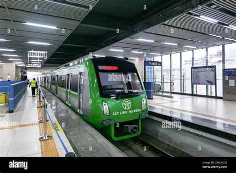 Hanoi Vietnam 01 15 2024 Treno Della Metropolitana Di Hanoi E