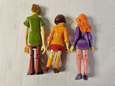 Scooby Doo Shaggy Velma Daphne Articulated 2005 Action Figures Set Of
