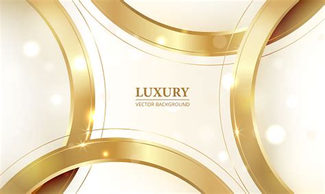 골든 서클 라인과 보케 라이트 스파클이 돋우고 있는 추상적인 프레임의 우아한 럭셔리 배경 0명에 대한 스톡 벡터 아트 및 기타 이미지 0명 3차원 형태 개념 Istock