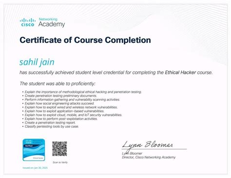sahil jain on linkedin ciscocertification ethicalhacking