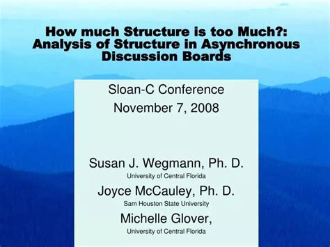 Ppt How Much Structure Is Too Much Analysis Of Structure In