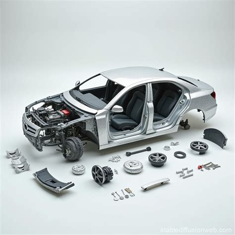 Sedan Car Parts Disassembled Photo Stable Diffusion Online
