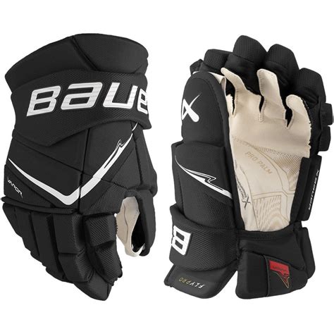 Bauer Pro Team New Pro Stock Hockey Gloves Black Top Hockey Gear