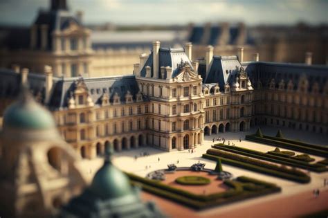 Premium Ai Image Miniature View Of The Louvre Museum In France