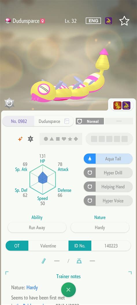 [gen 9] 3 Segment Shiny Dudunsparce R Shinypokemon